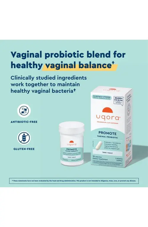 UQORA Promote Support Vaginal Health Probiotic For With Lactoferrin