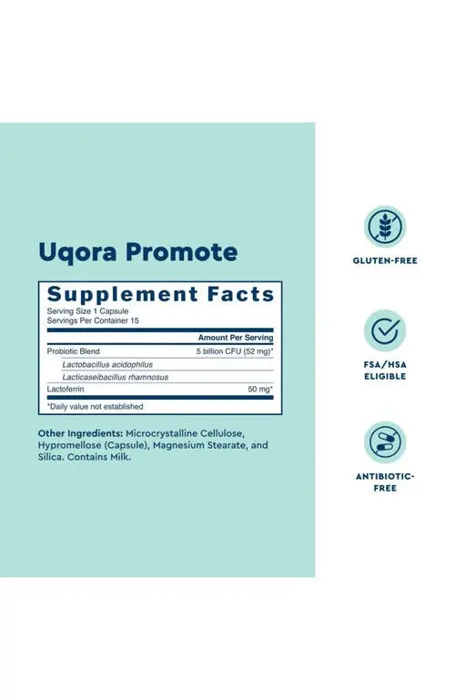 UQORA Promote Support Vaginal Health Probiotic For With Lactoferrin