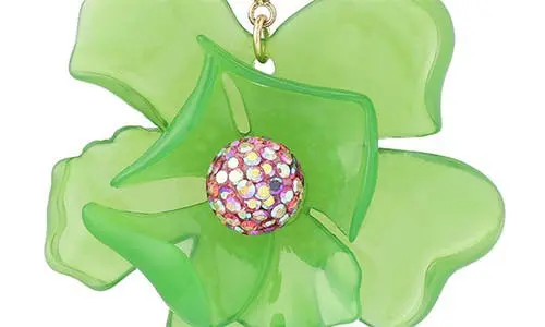 Kurt Geiger Eagle Resin Flower Statement Drop Earrings
