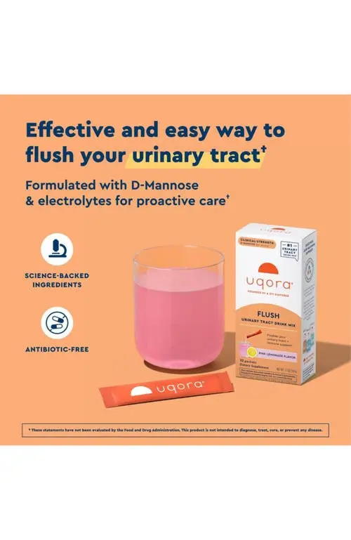 UQORA Flushurinary Tract With D-mannose, Vitamin C, Vitamin B6, Potassium