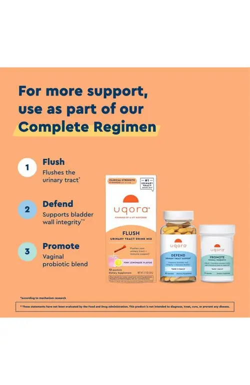 UQORA Flushurinary Tract With D-mannose, Vitamin C, Vitamin B6, Potassium