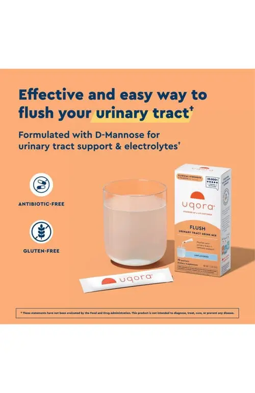 UQORA Flushurinary Tract With D Mannose, Vitamin C, Vitamin B6, Potassium
