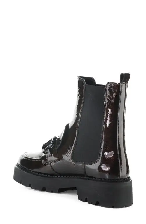 BOS. & CO. Bruma Bootie With Patent Finish - Dark Brown