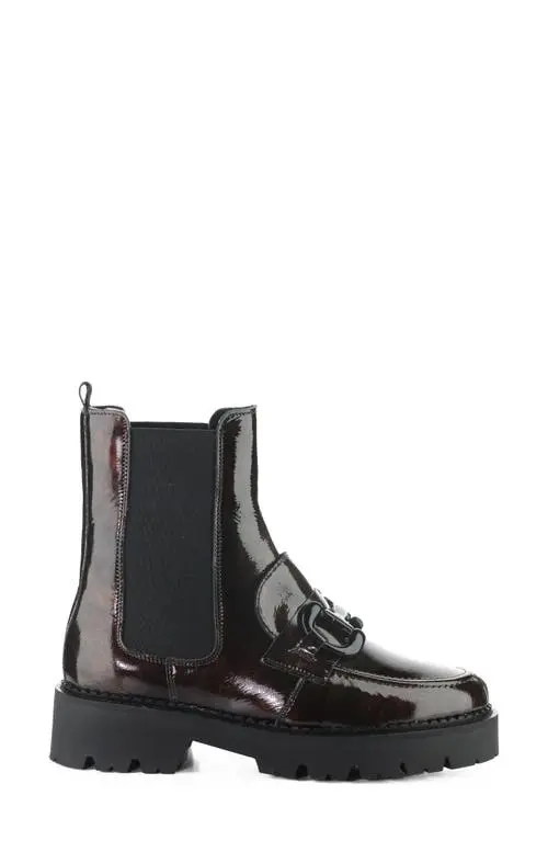 BOS. & CO. Bruma Bootie With Patent Finish - Dark Brown