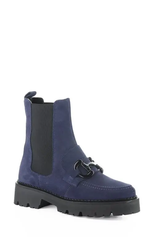 BOS. & CO. Bruma Bootie With Patent Finish - Ocean/black