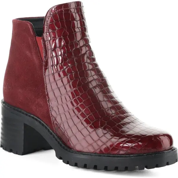 BOS. & CO. Inara Bootie - Red/sangria