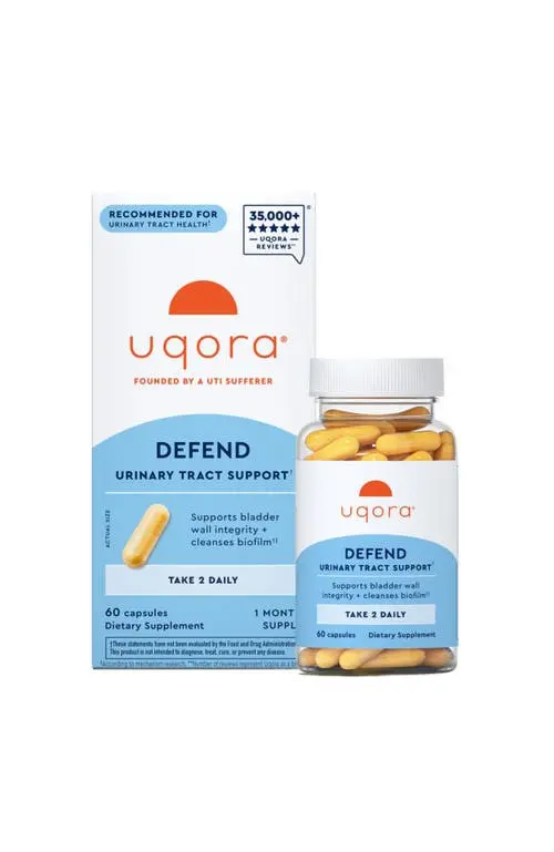 UQORA Defend Urinary Tract Health Supplement Support Bladder Health & Cleanse Biofilm With D Mannose, Green Tea Extract - None