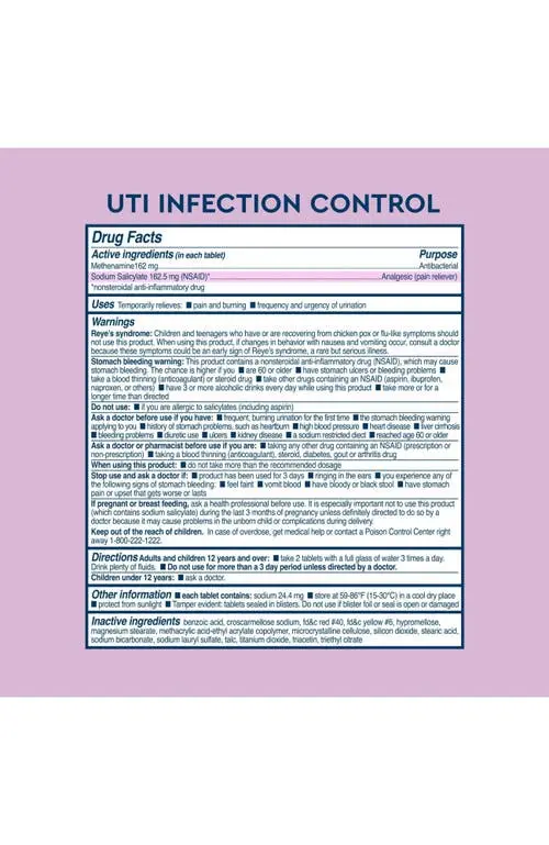 UQORA Uti Test Strip Kit With 12 Uti Pain Relief Tablets And 12 Urinary Tract Support Tablets