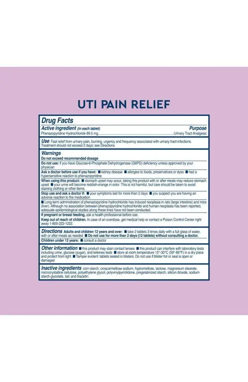 UQORA Uti Test Strip Kit With 12 Uti Pain Relief Tablets And 12 Urinary Tract Support Tablets