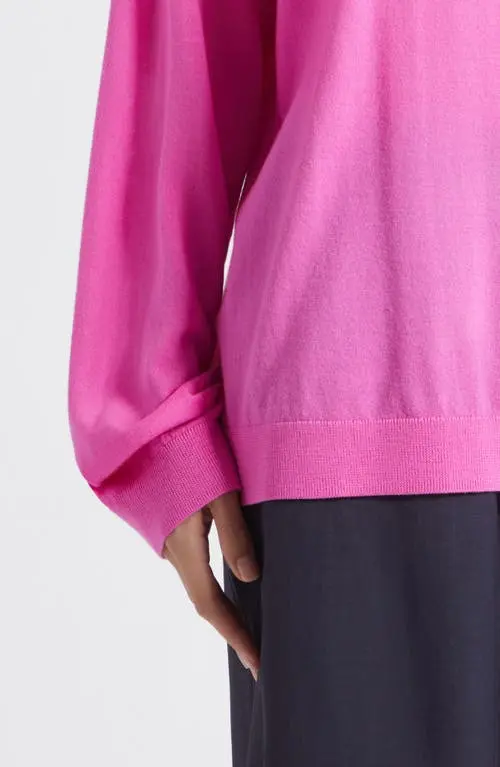 LESET James Oversized Merino Wool Sweater - Azalea