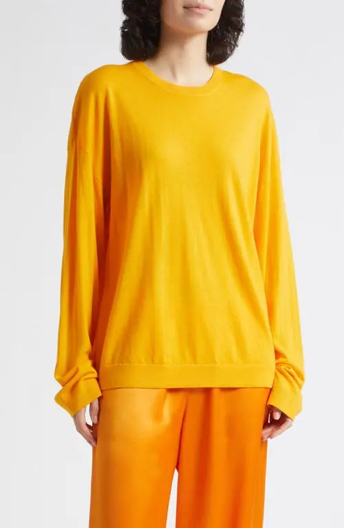 LESET James Oversized Merino Wool Sweater - Marigold