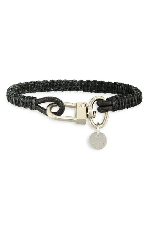 Caputo & Co Zig Zag Macramé Bracelet - Charcoal