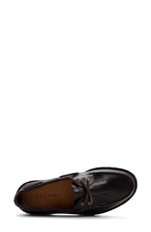 Sperry Authentic Original Kiltie Lug Boat Shoe - Amaretto