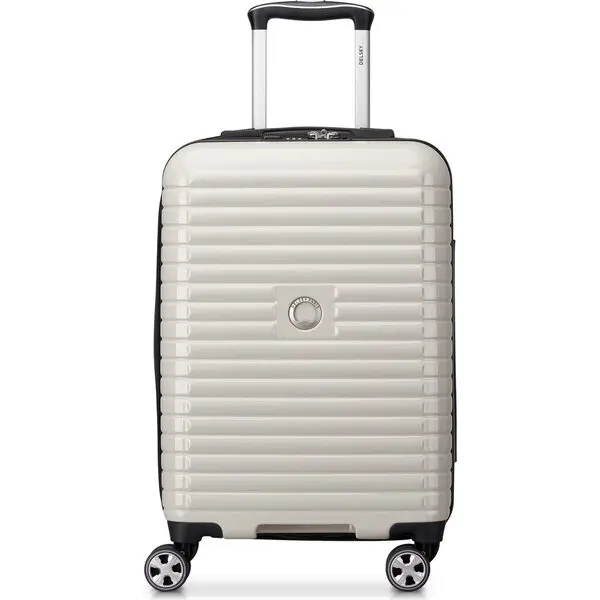 DELSEY PARIS Cruise 3.0 Expandable Carry-on Spinner Luggage - Glossy Ivory
