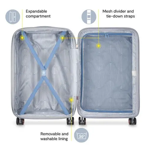 DELSEY PARIS Cruise 3.0 3 Piece Spinner Set - Platinum