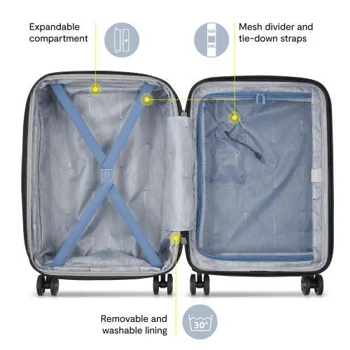 DELSEY PARIS Cruise 3.0 2-piece Spinner Luggage Set - Glossy Ivory