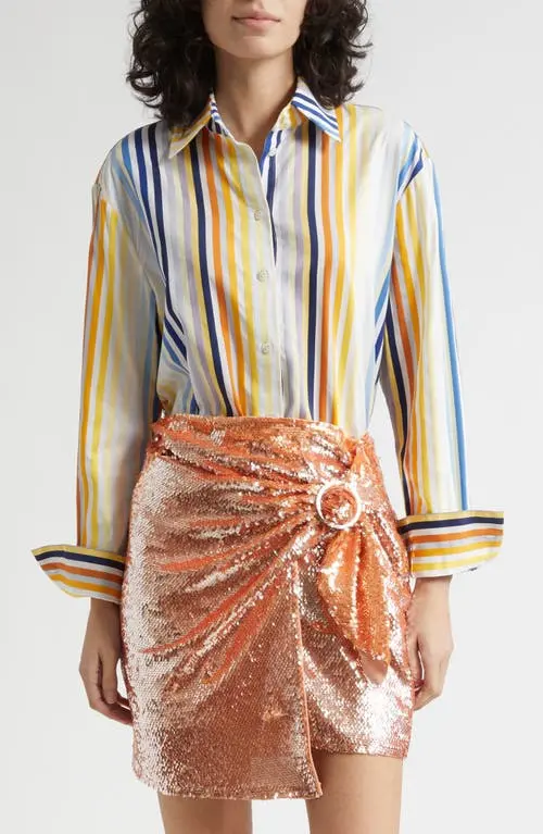 TOCCIN Brennan Stripe Boyfriend Shirt
