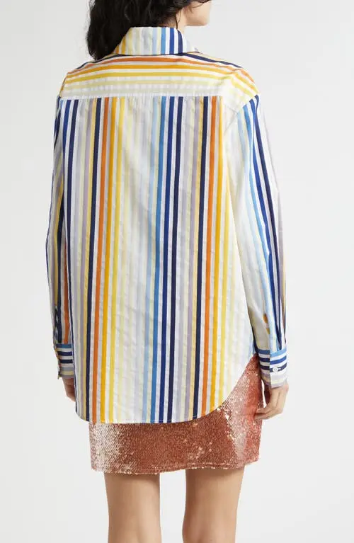 TOCCIN Brennan Stripe Boyfriend Shirt