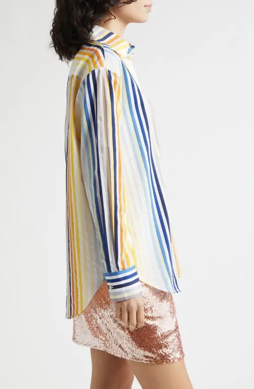 TOCCIN Brennan Stripe Boyfriend Shirt