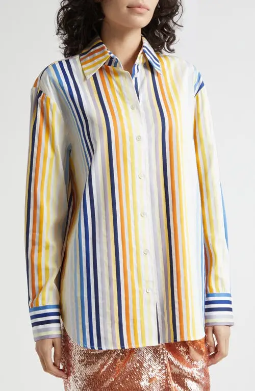 TOCCIN Brennan Stripe Boyfriend Shirt