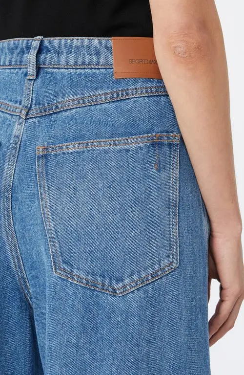 Sportmax Oversize Lyocell Denim Wide Leg Jeans