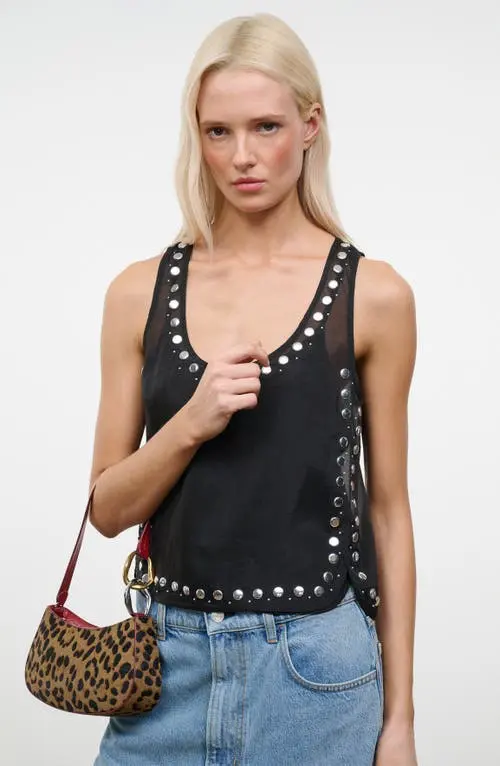 Staud Ollie Genuine Calf Hair Shoulder Bag - Cheetah