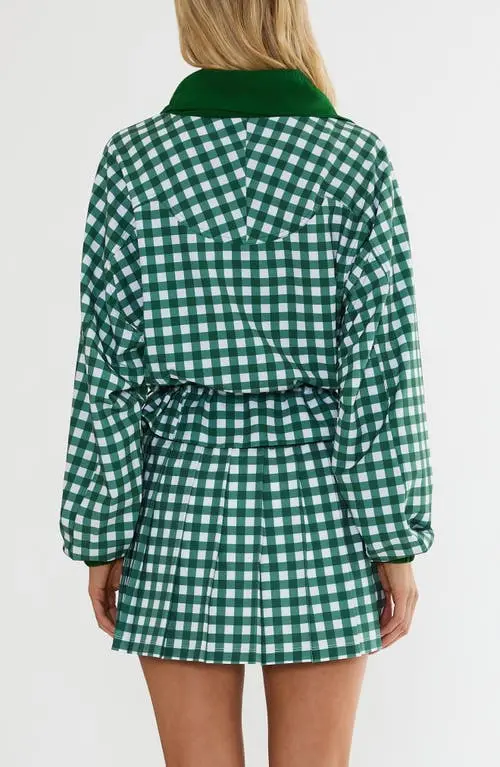 Beach Riot Irina Pleated Check Miniskirt