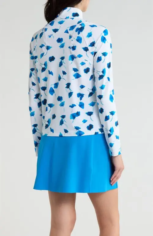G/fore Floral Silky Tech Quarter Zip Pullover