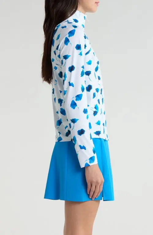 G/fore Floral Silky Tech Quarter Zip Pullover