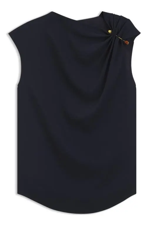 BOSS Bannea Pin Detail Crepe Top