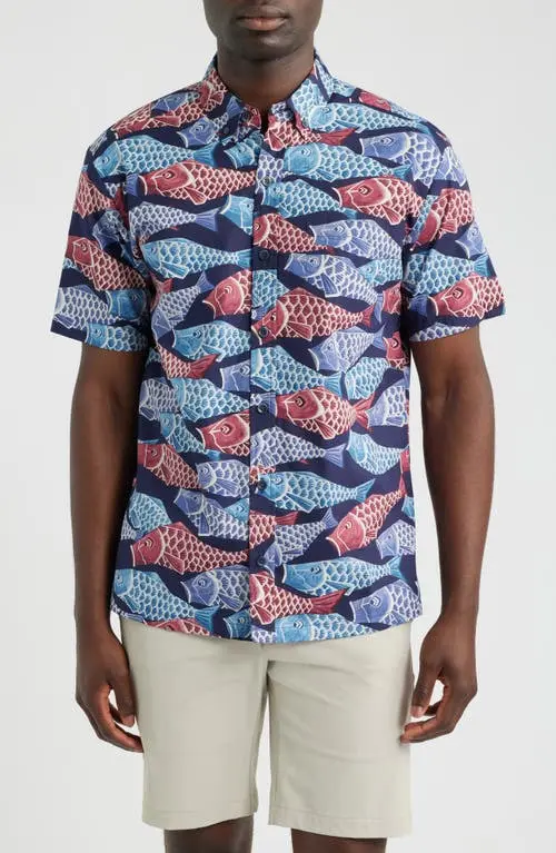 KAHALA Upstream Short Sleeve Cotton Button-down Shirt