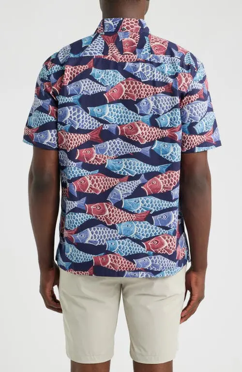 KAHALA Upstream Short Sleeve Cotton Button-down Shirt