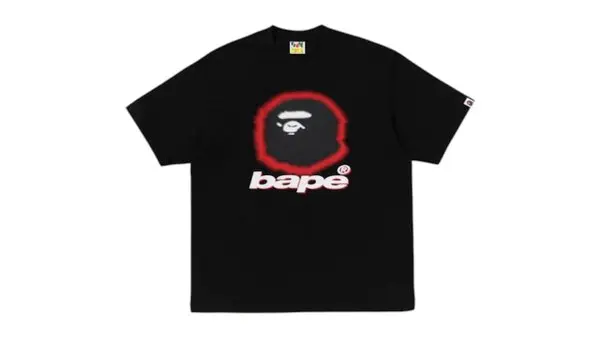 A BATHING APE Spray Ape Head Relaxed Tee Shirt - Black
