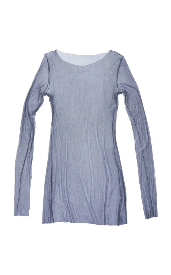 CORTANA T Tulle Silk Top - Navy