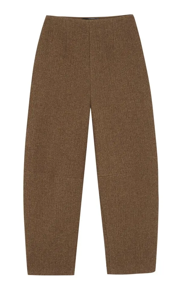 CORTANA Undo Wool-cotton Straight Leg Pants