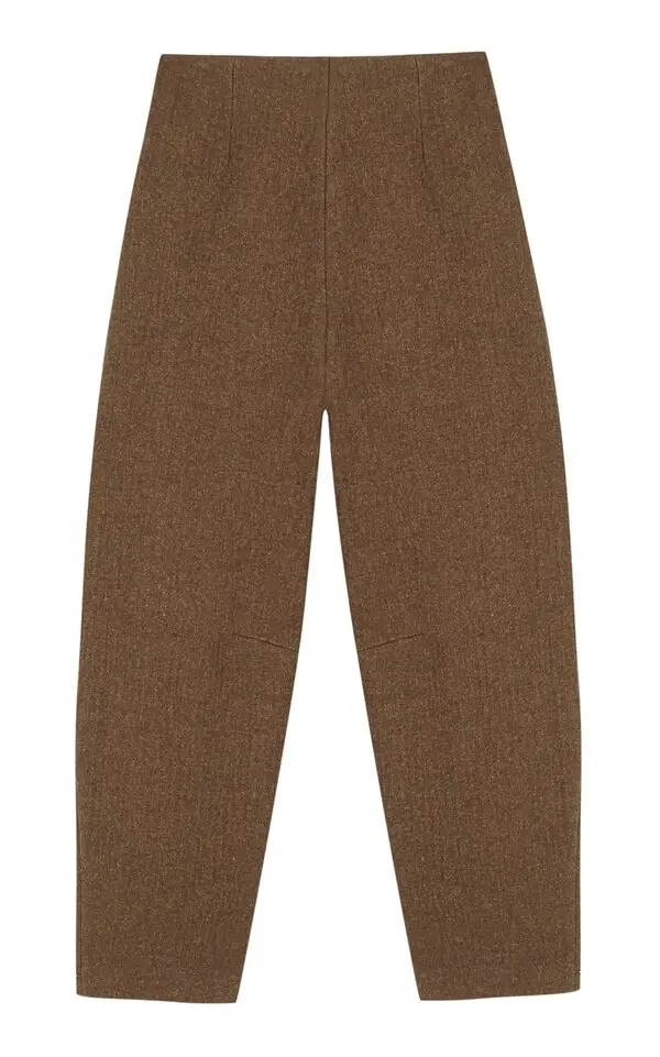 CORTANA Undo Wool-cotton Straight Leg Pants