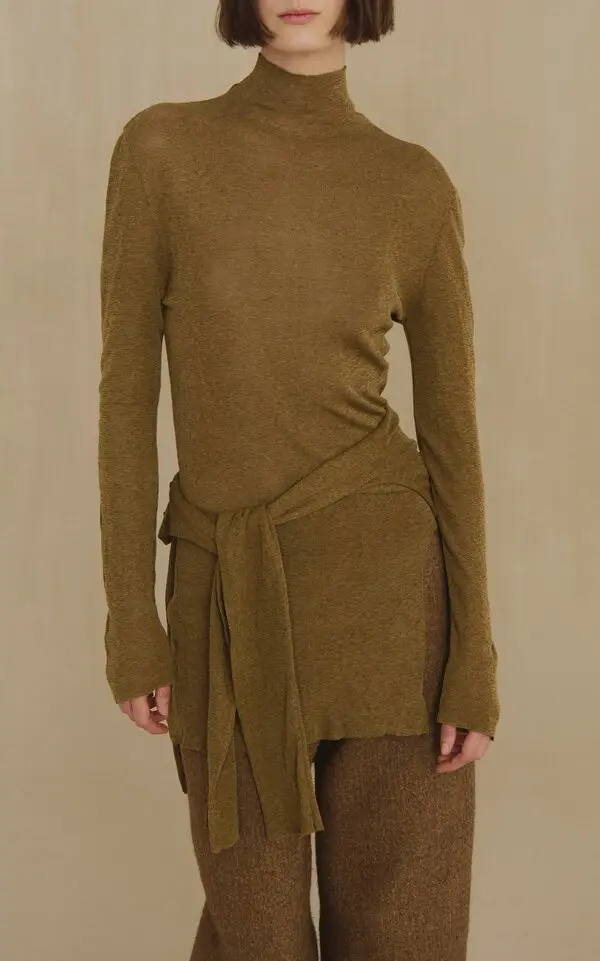 CORTANA Tiva Cotton-silk Jersey Top