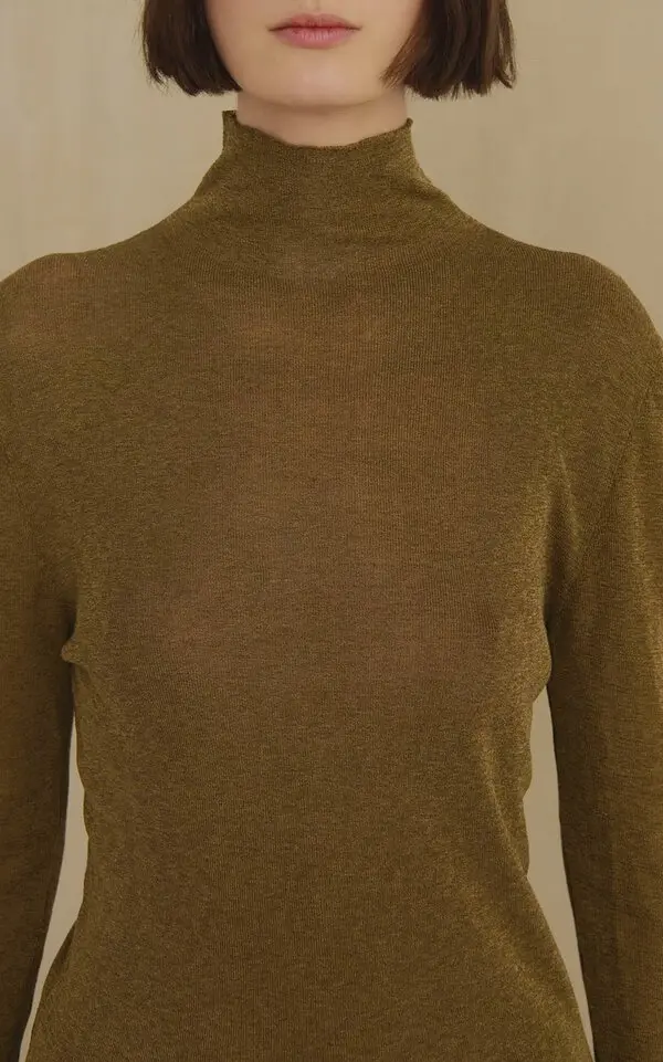 CORTANA Tiva Cotton-silk Jersey Top
