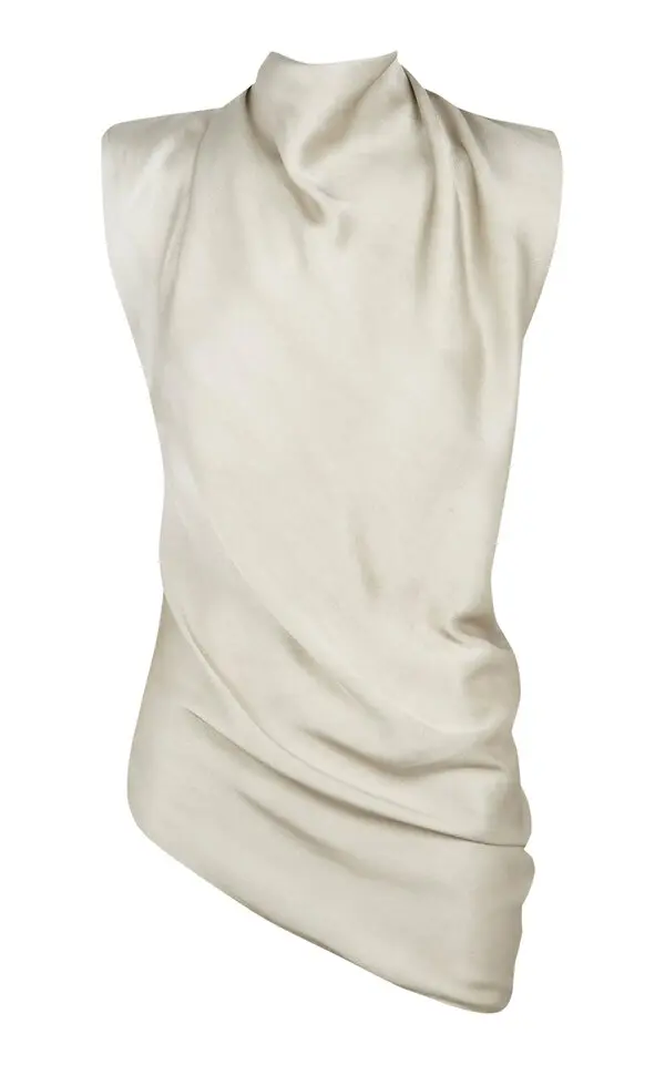 CORTANA Ocaso Satin Top - Off-white