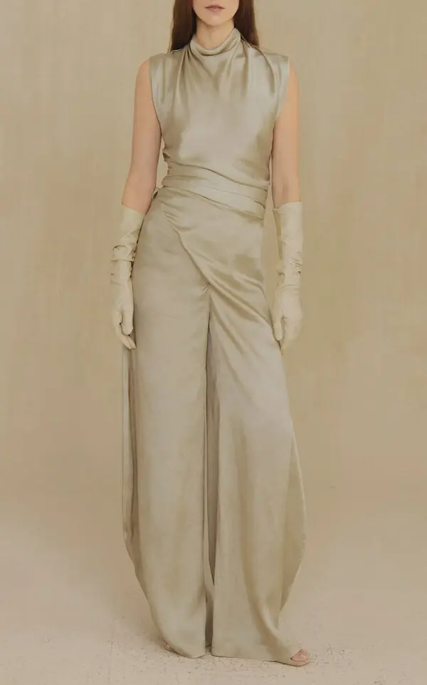 CORTANA Ocaso Satin Top - Off-white