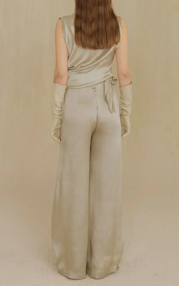 CORTANA Ocaso Satin Top - Off-white