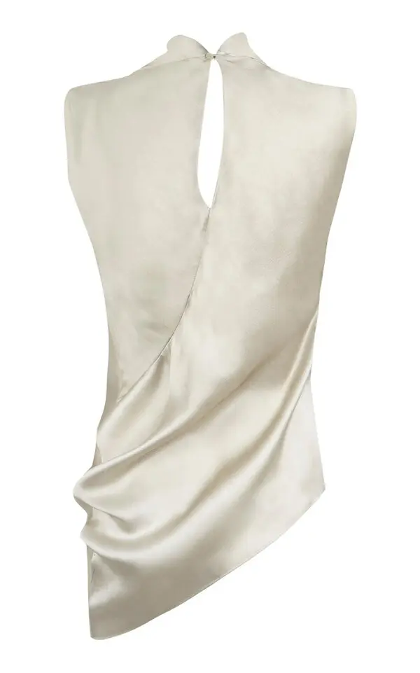 CORTANA Ocaso Satin Top - Off-white