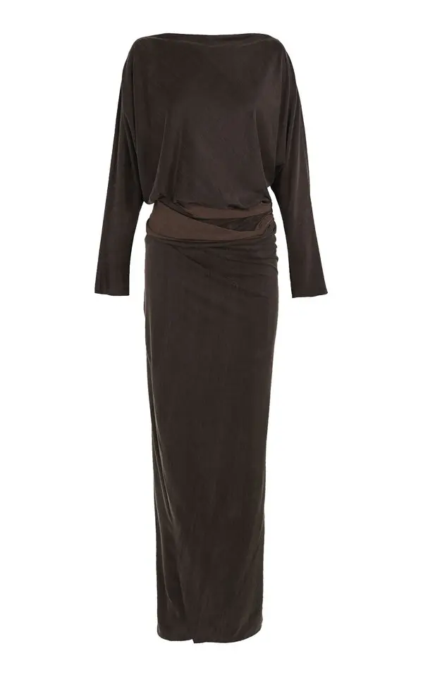 CORTANA Espera Cotton-blend Maxi Dress - Brown