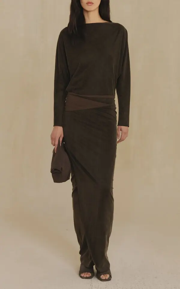 CORTANA Espera Cotton-blend Maxi Dress