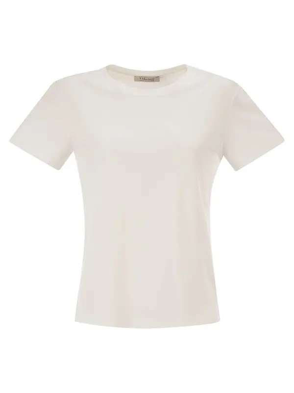 Max Mara Cotton And Modal Jersey T-shirt - White