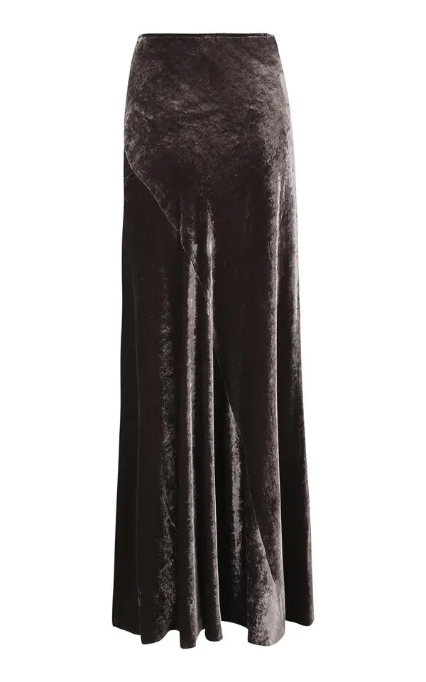 CORTANA Iris Velvet Maxi Skirt