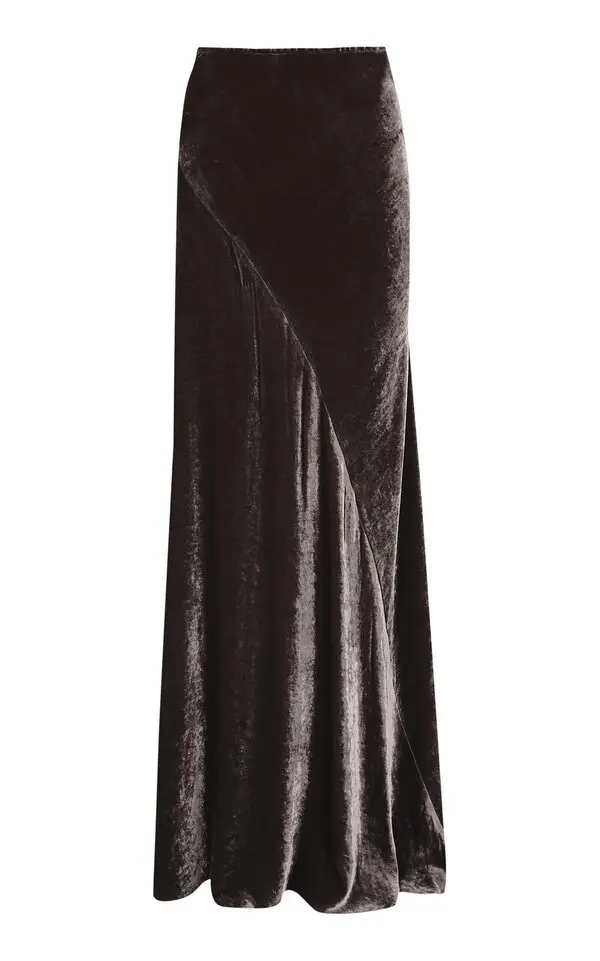 CORTANA Iris Velvet Maxi Skirt