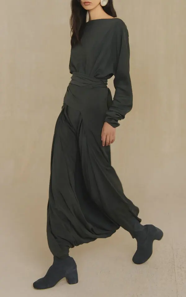 CORTANA Olvido Silk Crepe Maxi Dress