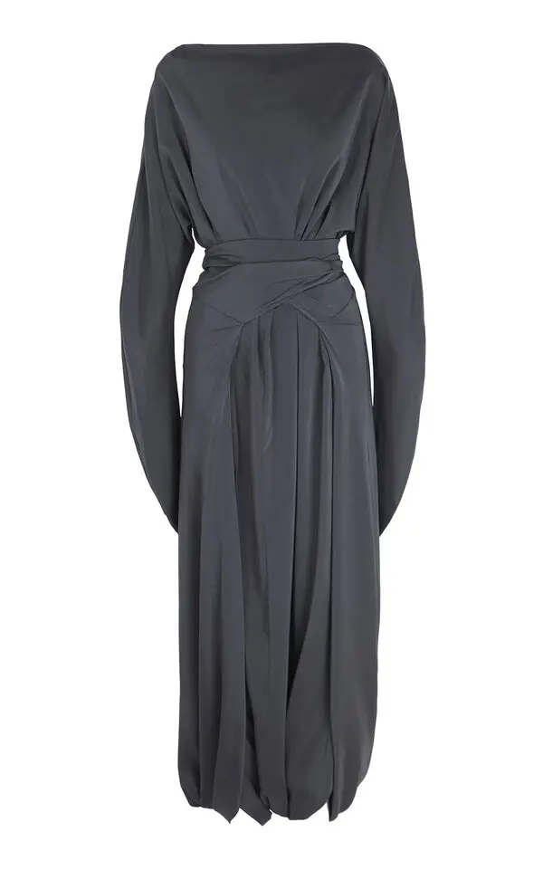 CORTANA Olvido Silk Crepe Maxi Dress