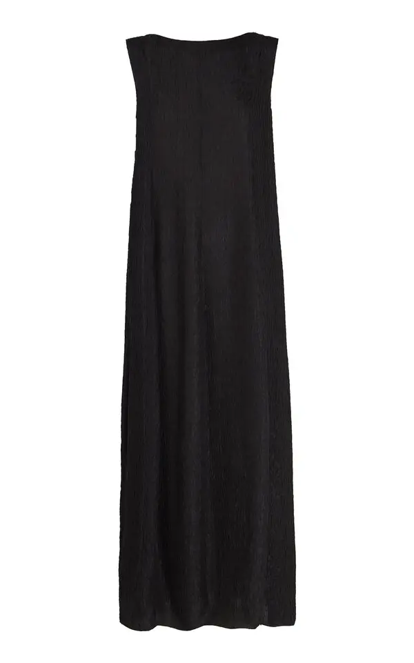 CORTANA Anhelo Silk Chiffon Maxi Dress - Black